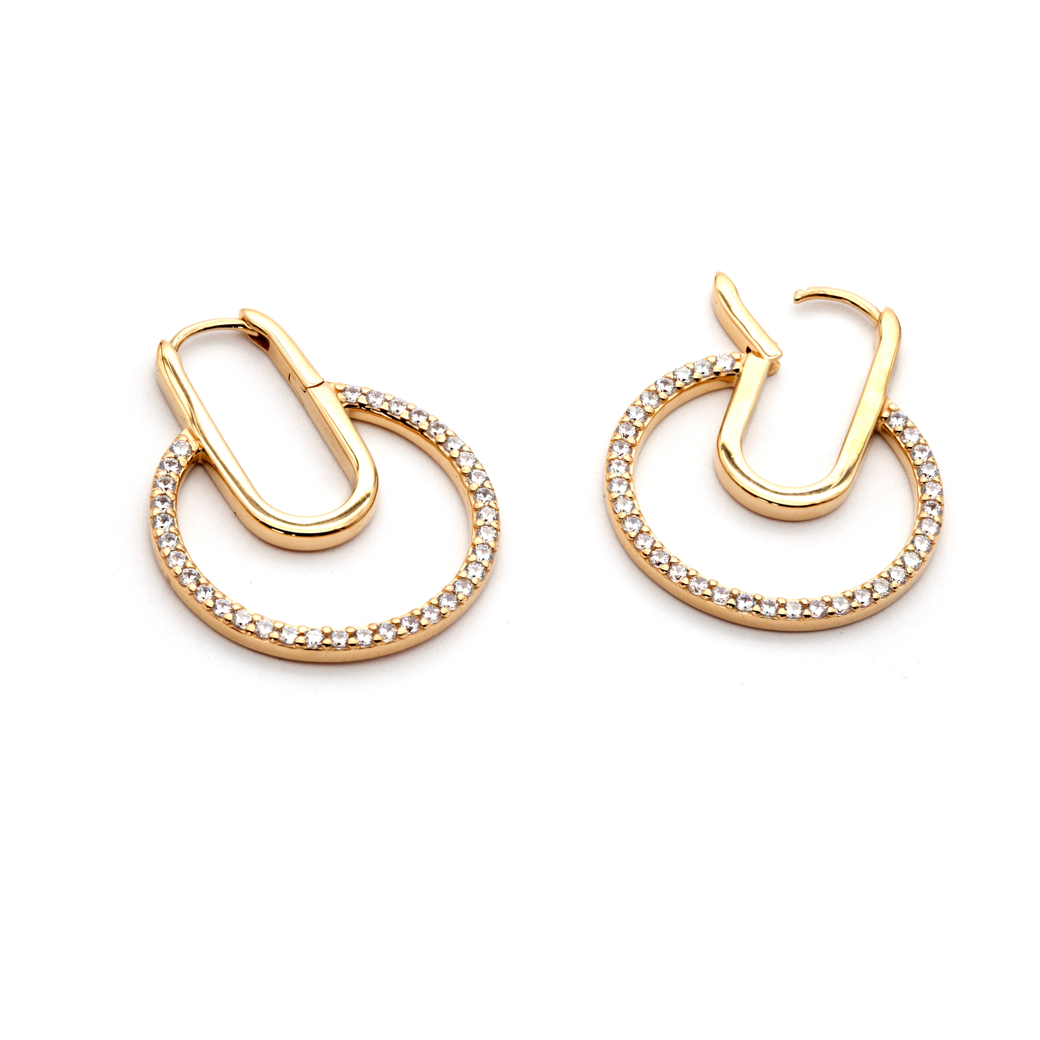 Gemstones Open Oval Hoop Earrings – dannynewfeldjewelry