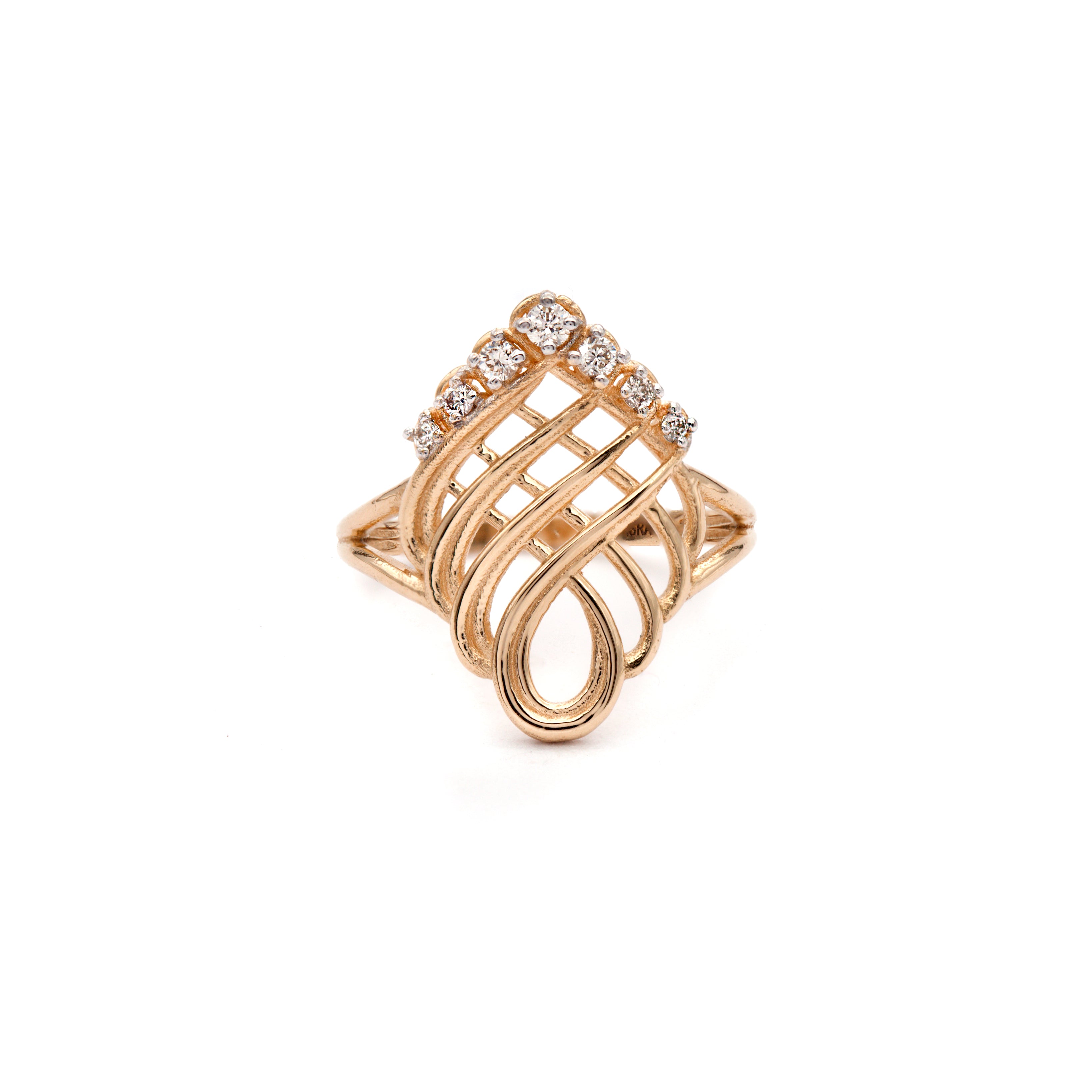 14K Gold Braid Design 0.16 ct Diamond Ring – dannynewfeldjewelry
