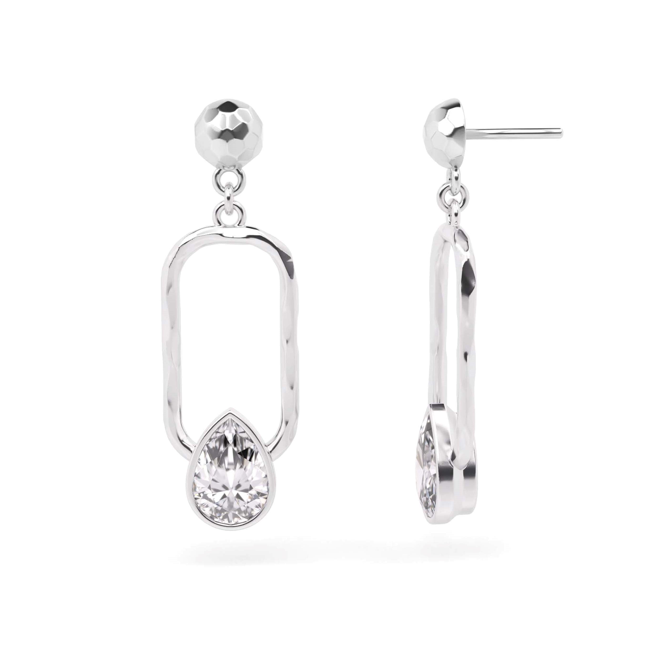 Rectangular Gemstone Earrings Sterling Silver – dannynewfeldjewelry