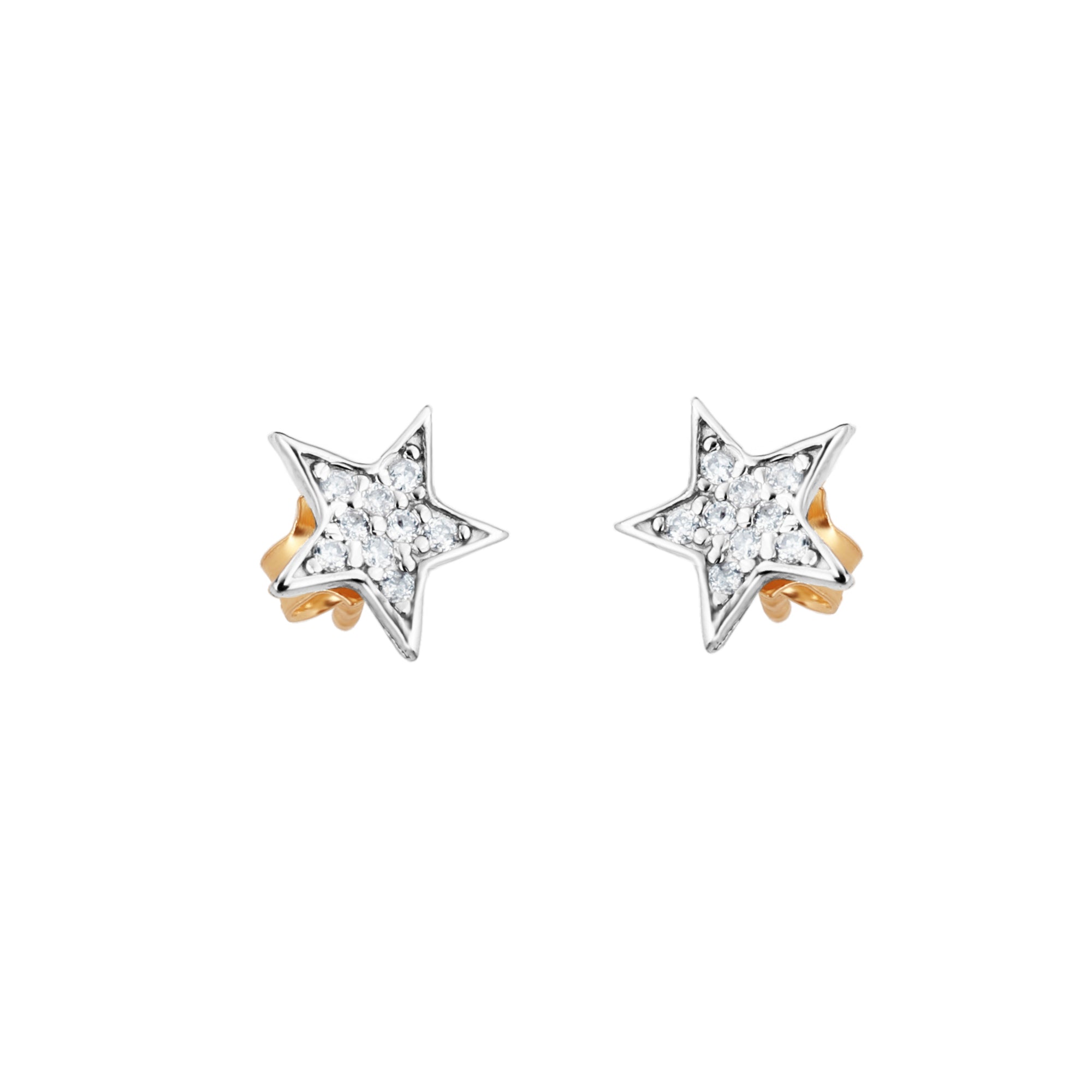 14K Gold Diamond Star Stud Earrings – dannynewfeldjewelry